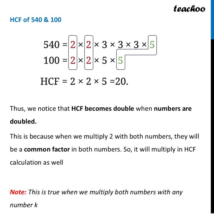 What happens to HCF if both numbers are doubled? [With Example]