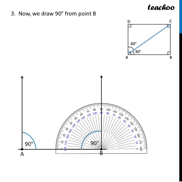 Constructing Rectangle in which Diagonal divides the opposite angles