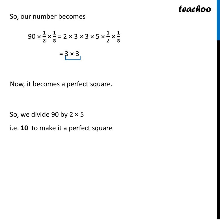 Smallest number divided to form a perfect square - (with Questions)