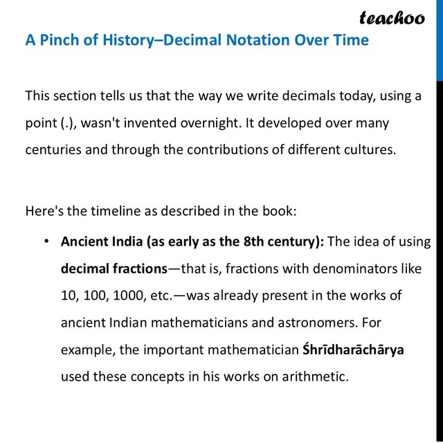 A Pinch of History–Decimal Notation Over Time [Explained in detail]