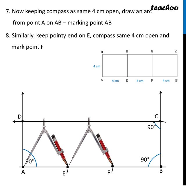 [Class 6] Constructing a rectangle divided into 3 identical squares.
