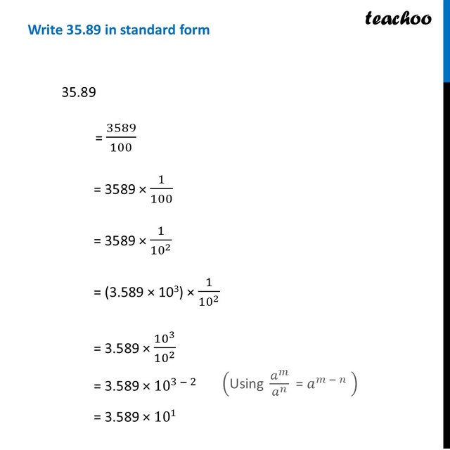 Expressing Numbers in Scientific Notation (Standard Form) - 5+ example