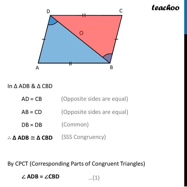 What type of a quadrilateral is one in which the opposite sides are