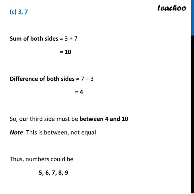 For each of the following, give at least 5 possible values for the