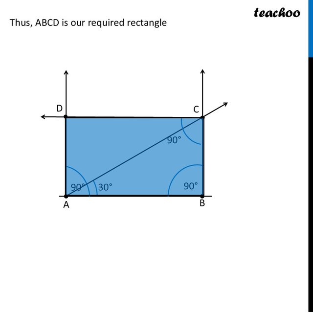 Constructing Rectangle in which Diagonal divides the opposite angles