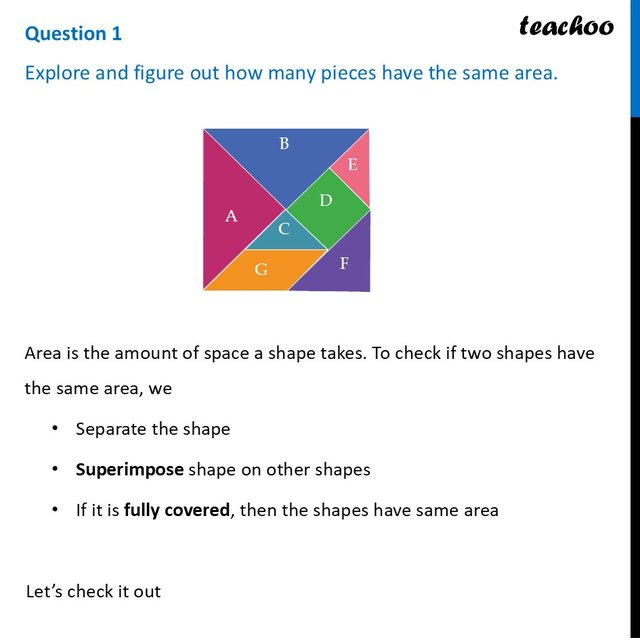 [Maths] Explore and figure out how many pieces have the same area.