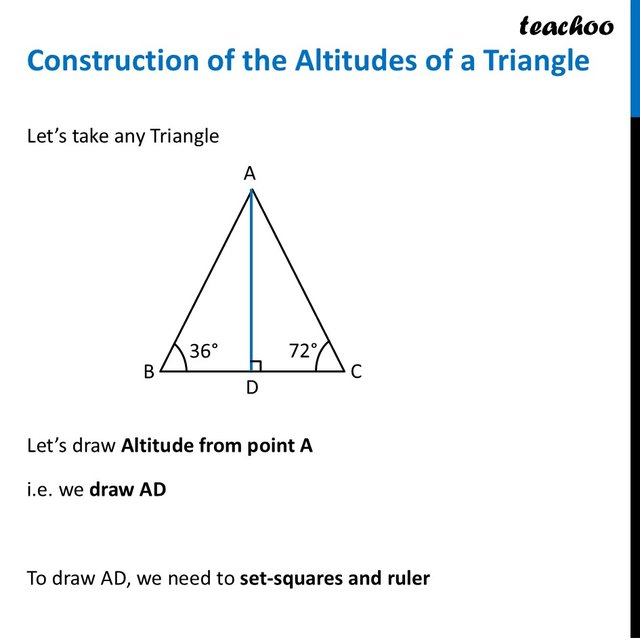 Construction of the Altitudes of a Triangle - Step-by-Step Explanation