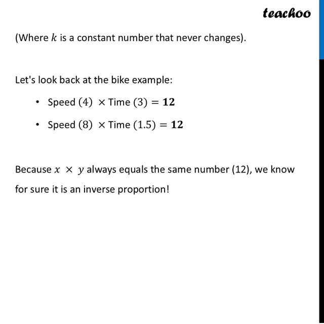 What is Inverse Proportion? - Mathematical Rule, Examples [Teachoo]