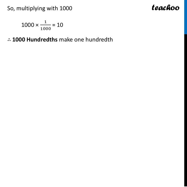 How many thousandths make one unit? - Teachoo Maths - Decimals