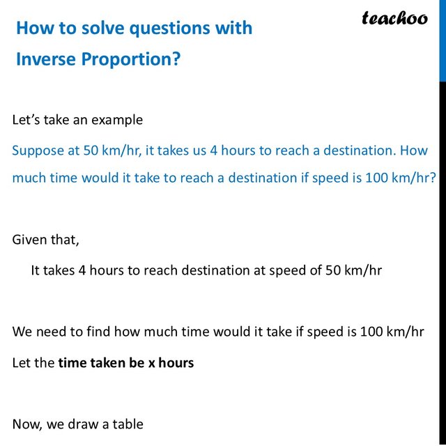 How to solve questions with Inverse Proportion? - [with 2+Examples]