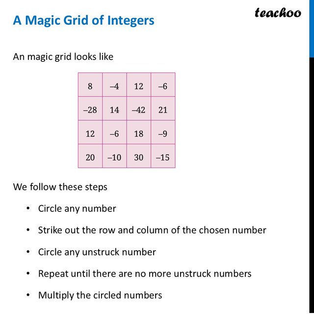 [Class 7 Ganita] A Magic Grid of Integers - Step by Step Explaination