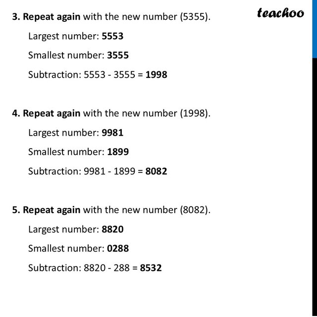 Checking Kaprekar’s Constant for the Number 2025 - Method - Teachoo