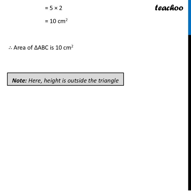 [Class 6 Maths] Examples of Finding Area of a triangle - Teachoo