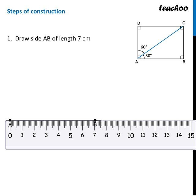 Constructing Rectangle in which Diagonal divides the opposite angles