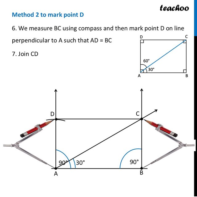 Constructing Rectangle in which Diagonal divides the opposite angles