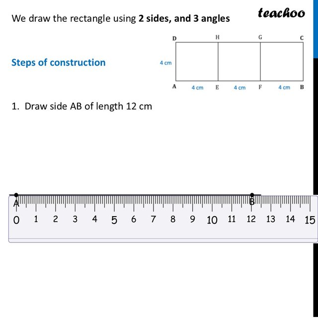 [Class 6] Constructing a rectangle divided into 3 identical squares.