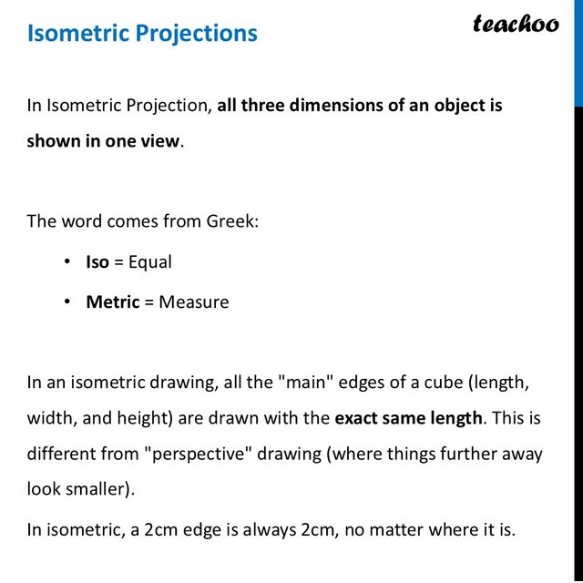 Isometric Projections - Definition [with Example] - Class 8 Maths