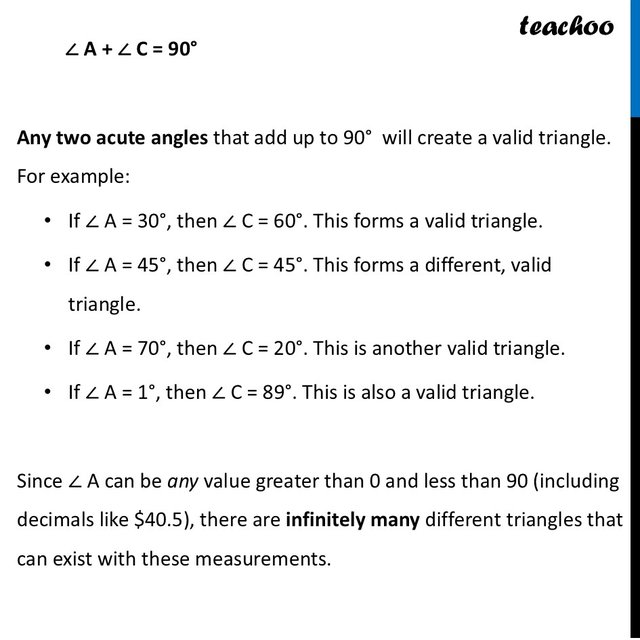 Construct a right-angled triangle ∆ABC with ∠B = 90°, AC = 5 cm