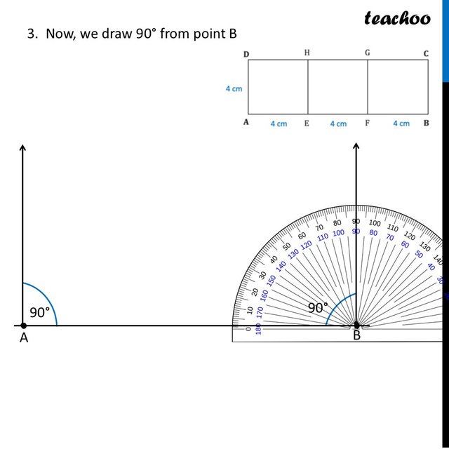 [Class 6] Constructing a rectangle divided into 3 identical squares.
