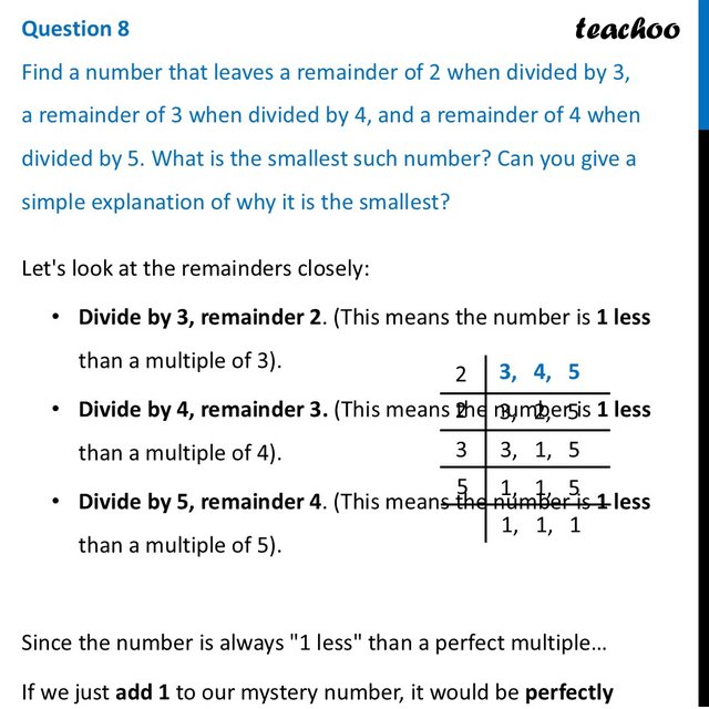 Find a number that leaves a remainder of 2 when divided by 3 - Teachoo