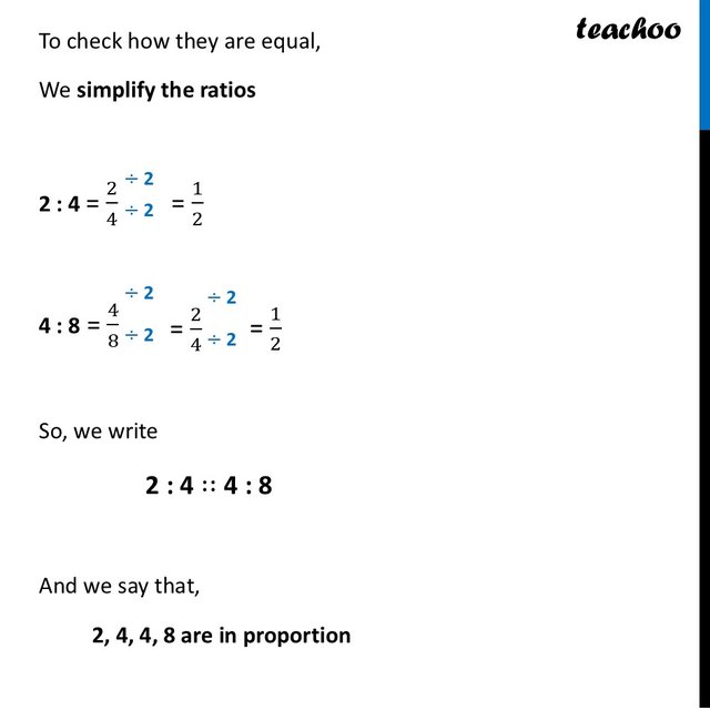 Proportion - Definition, How to check (2+ Examples) - Teachoo