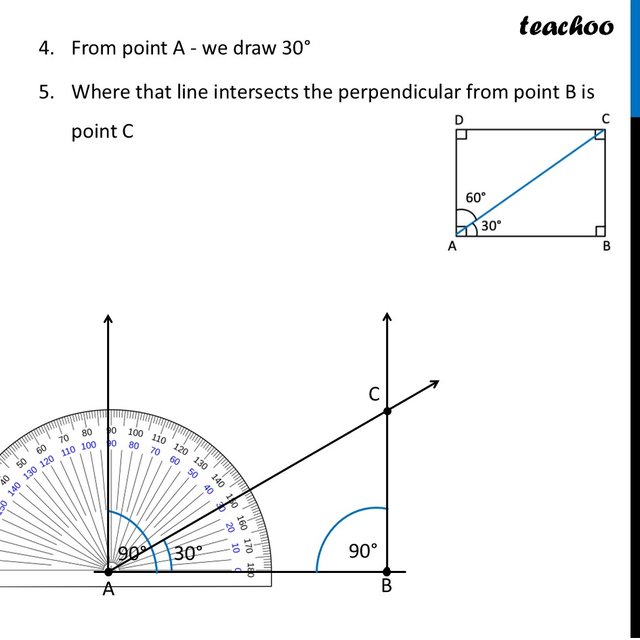 Constructing Rectangle in which Diagonal divides the opposite angles