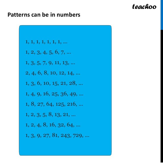 What are Patterns? - Patterns in Numbers