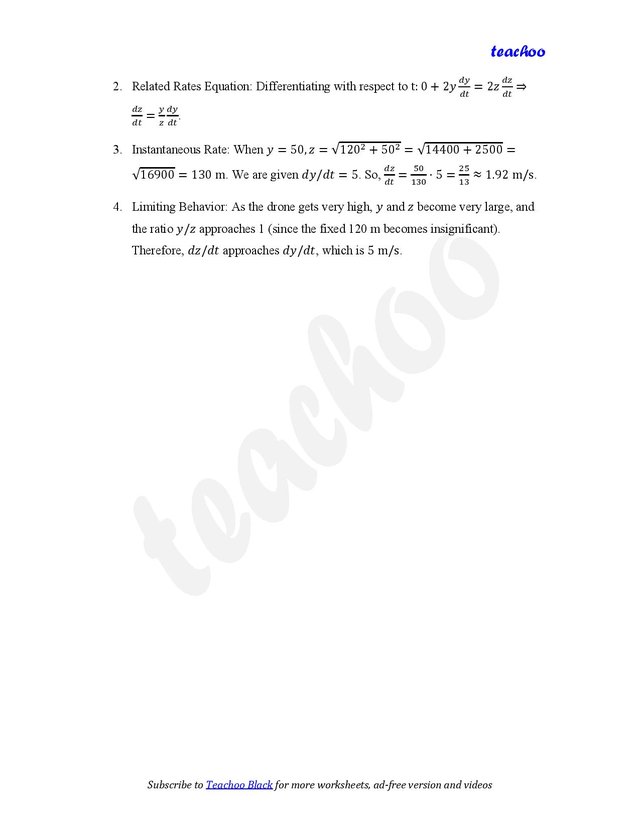 Application of Derivatives Class 12 - Case Based Questions Worksheet