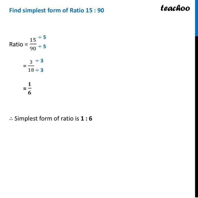 Simplest Form of Ratios - How to find with 3+ Examples [Class 8]