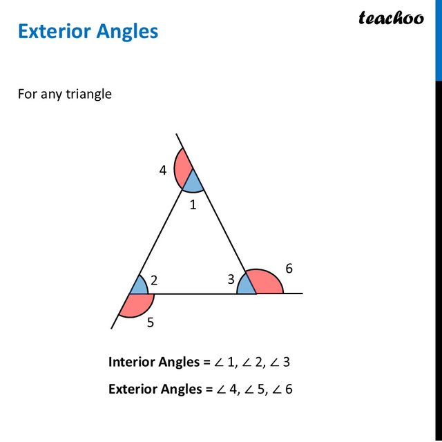 Exterior Angles - Definition, Property, with examples - Teachoo