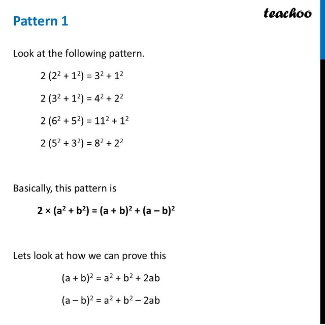 Pattern 1 - Chapter 6 Class 8 Ganita Prakash Part 1 [Teachoo]