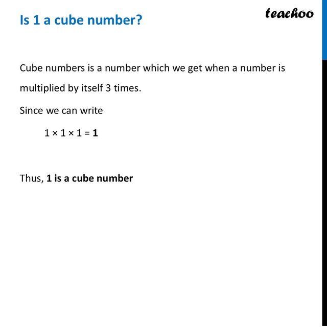 [Maths] Is 1 a cube number? – Examples (Explained with Video)